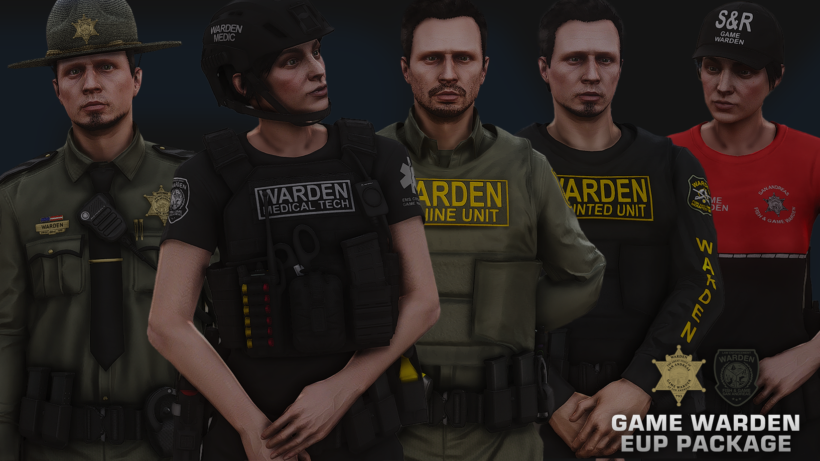 SAN ANDREAS GAME WARDEN EUP PACKAGE – BlazeModifications